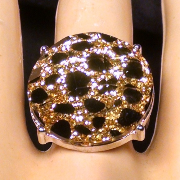 Jewelry | Elegant Gitter Large Stone Leopard Print Ring | Poshmark